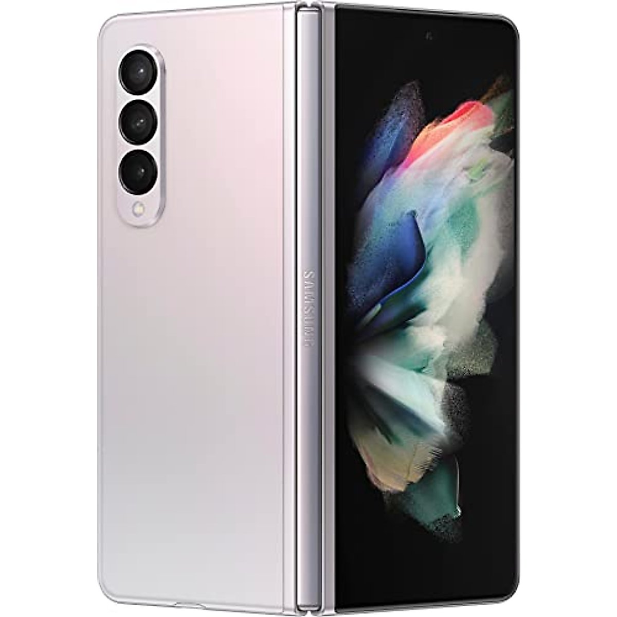 Samsung Galaxy Z Fold3 Fold 3 5G T-Mobile Locked Android Cell Phone US Version Smartphone Tablet 2-in-1 Foldable Dual Screen Under Display Camera - (Renewed) (256GB, Phantom Silver)