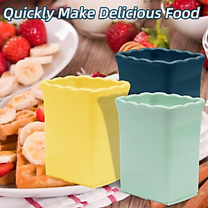 TULOBI 2 PCS Cup Slicer, Stainless Steel Egg Stainless, Strawberry Slicer, Mini Fruit Slicer Cup, Quickly Making Fruit Vegetable Salad, Creative Convenient Kitchen Gadget (Navy Blue + Cyan)