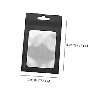 PRETYZOOM 2sets Food Bag Clear Goodie Zipper Sealing Bags Vacuum Sealer Wrapping Bags Reclosable Bags for Jewelry Packaging Clear Food Bags Vacuum Food Bags Snack Zip Black The Pet 100pcs*2