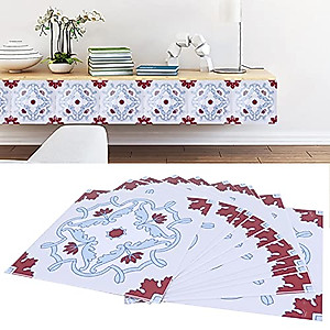 Ceramic Tile Stickers, Waterproof Wall Sticker Self Adhesive PVC for Floors for Bathroom