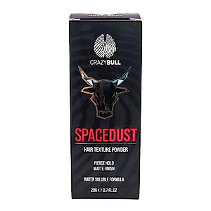 CrazyBull Hair Space Dust Hair Texture Powder - Vegan Friendly Hair Powder for Men - Lightweight Hair Powder for Short-Medium Hair - 0.7 oz