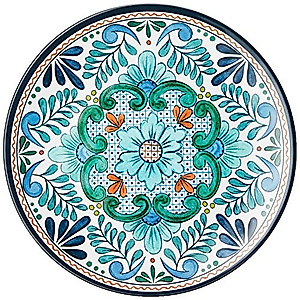 Certified International Talavera Melamine 12 pc Dinnerware Set, Service for 4, Multicolored