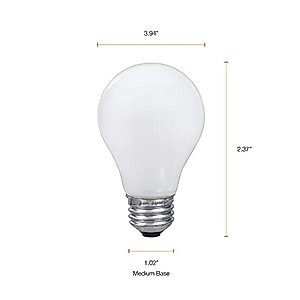 SYLVANIA Incandescent Light Bulb, 25W A19, Dimmable, Medium Base, 160 Lumens, 2850K, Soft White - 2 Pack (10562)