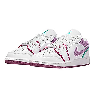 Jordan Youth 1 Low DM9037 100 White Light Bordeuax - Size 4.5Y