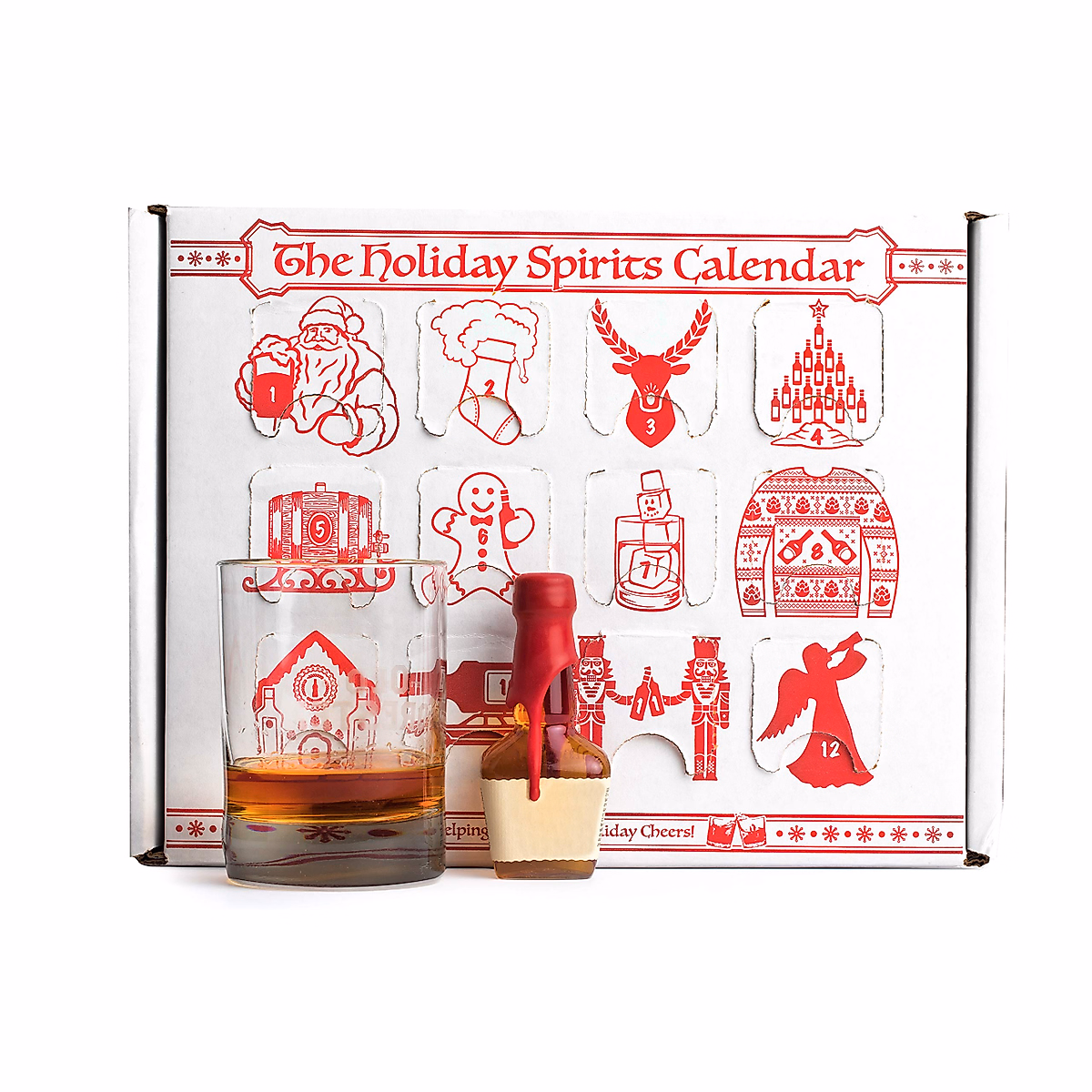 Advent Calendar for Alcohol & Adults | Gift Booze & Wine for Christmas 2023 | Great White Elephant & Holiday Party Hostess Present Idea | Alcohol Not Included
