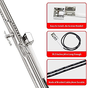 FIRXZYMZ Replacement Parts Kit for Charbroil Performance 5 Burner 463347519, 475 4 Burner 463347017 463673017 463376018P2, Heat Plates Burner Grills Adjustable Crossover Tube