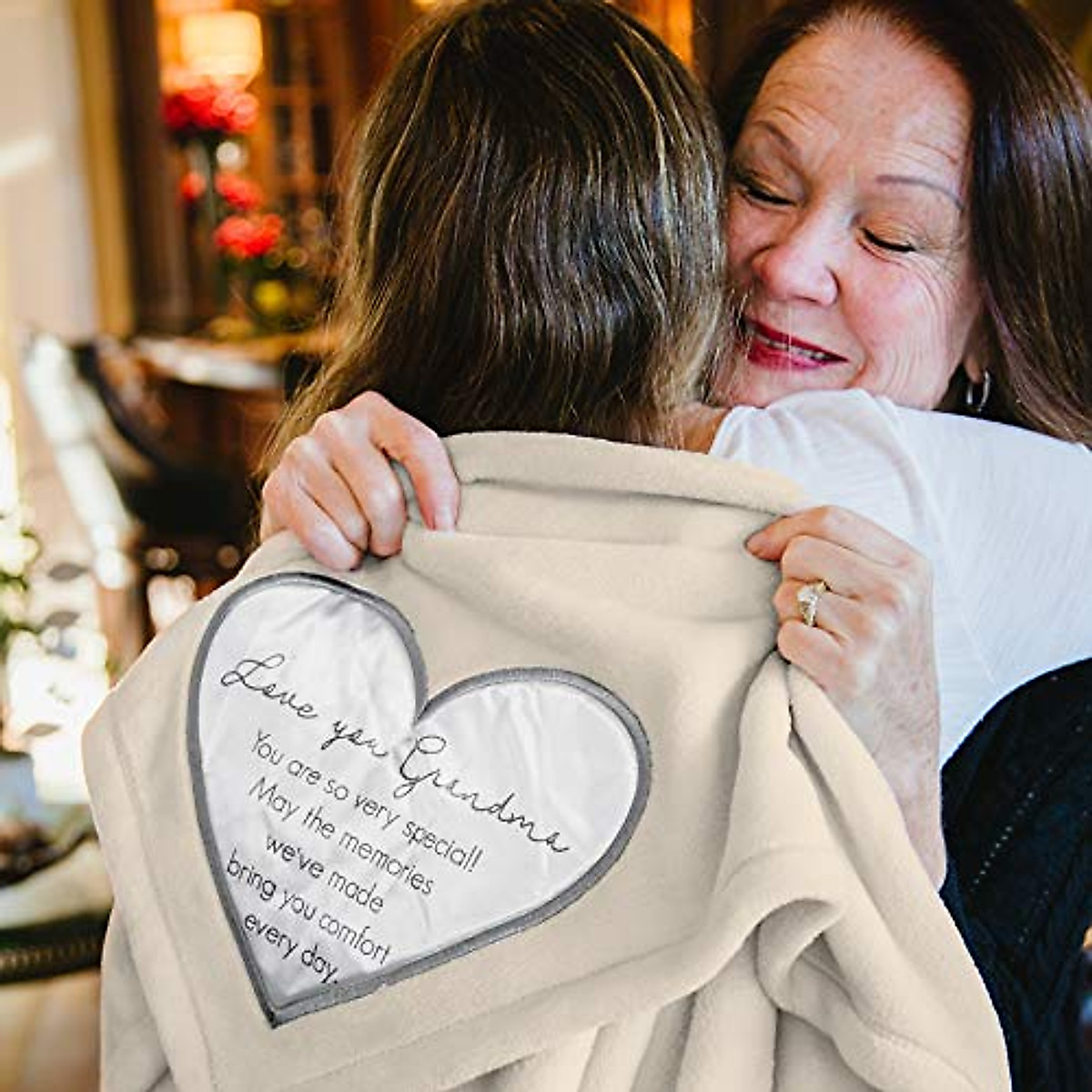 Pavilion Gift Company 19503 Comfort Blanket - Love You Grandma Thick Warm 320 GSM Royal Plush Throw Blanket