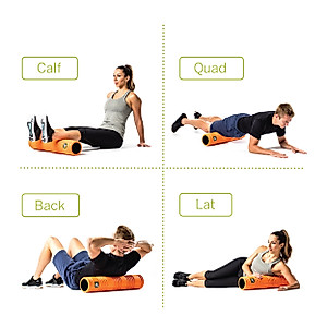 TRIGGERPOINT PERFORMANCE THERAPY GRID Patented Multi-Density Foam Massage Roller Exercise Deep Tissue Muscle Recovery - Relieves Muscle Pain & Tightness, Improves Mobility & Circulation (26"), Orange