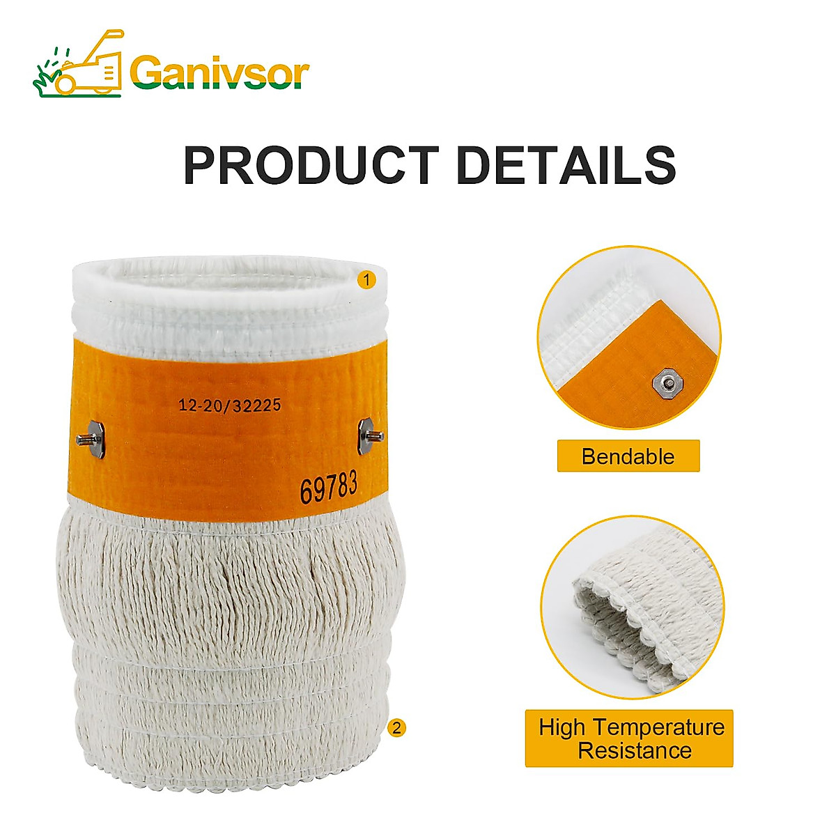 Ganivsor 32225 Wick for Kero World KW-24C DuraHeat DH-2300 Dyna-GLO CV-2300&RMC-95C Envirotemp CV-2300 Keroheat CV-2300, Heater Replacement Wicks, White