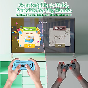 FASTSNAIL Grips Compatible with Nintendo Switch for Joy Con & OLED Model for Joycon, Wear-resistant Handle Kit Compatible with Joy Cons Controllers, 2 Pack(Light Green and Light Blue)
