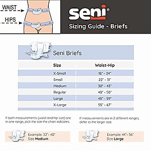 Seni Super Plus Adult Incontinence Brief Regular Heavy Absorbency Breathable/Overnight, S-RE25-BP1, Severe, 25 Ct