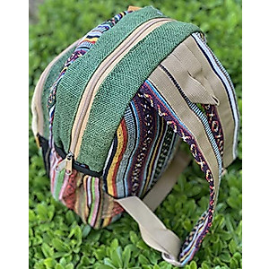 Unique design Himalaya Hemp Backpack Small Backpack Hippie Backpack Festival Backpack Hiking Backpack 100% Hemp|100 VEGAN| FAIR TRADE | Handmade with Love.