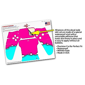 WraptorSkinz Skin Wrap compatible with Sony PS5 DualSense Controller Ripped Colors Hot Pink Neon Teal (CONTROLLER NOT INCLUDED)