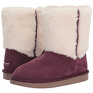Koolaburra by UGG Unisex-Child Aubrei Short Boot, Plum, 1 Little Kid