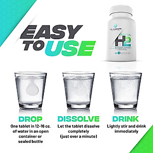 TrueShape Nutrition Essential H2 Fizzy Molecular Hydrogen Tablets for Water Nutritional Supplement (Unflavored, 30 Servings)