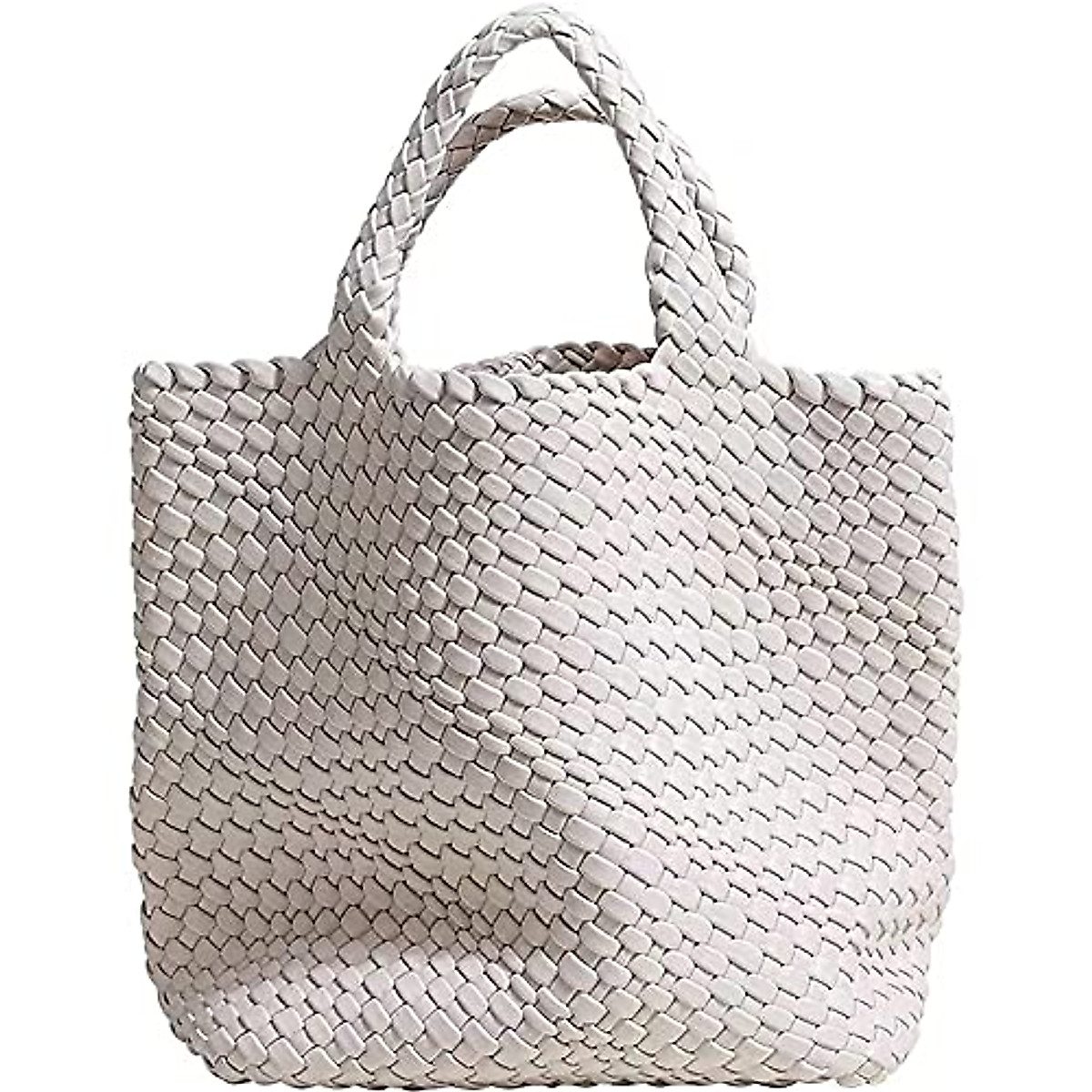 BZXHVSHA Handbags and Purses for Women Handmade Shoulder Bag Travel Vacation Tote Bag, White