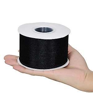 Ribest Burlap Black Wired Ribbon, 2 1/2 inch 10 Yard, Jute Ribbon for Decoration Bows Craft Gift Wrapping Wreath Sewing