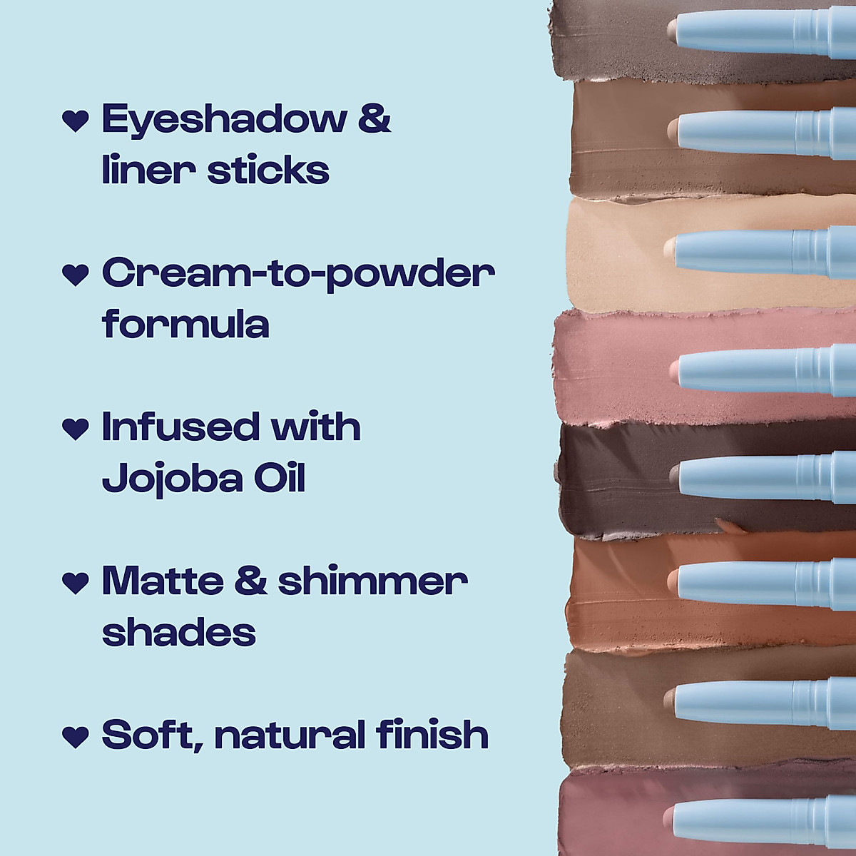 ALLEYOOP 11th Hour Cream Eye Shadow Sticks - Charcolit (Shimmer) - Award-winning Eyeshadow Stick - Smudge-Proof and Crease Proof for Over 11 Hours - Easy-To-Apply and Compact for Travel, 0.05 Oz