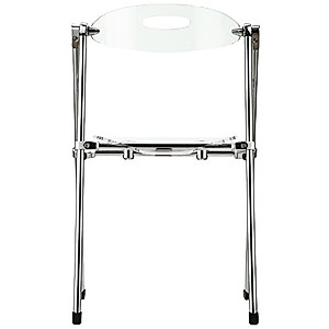 Modway Telescope Acrylic Folding Kitchen and Dining Room Chair in Clear