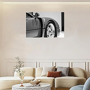 Car Poster Ferrari F40 Supercar Posters Racing Car Canvas Wall Art For Boy's Bedroom SuperCar Wall Decor Unframe-style 18x12inch(45x30cm)