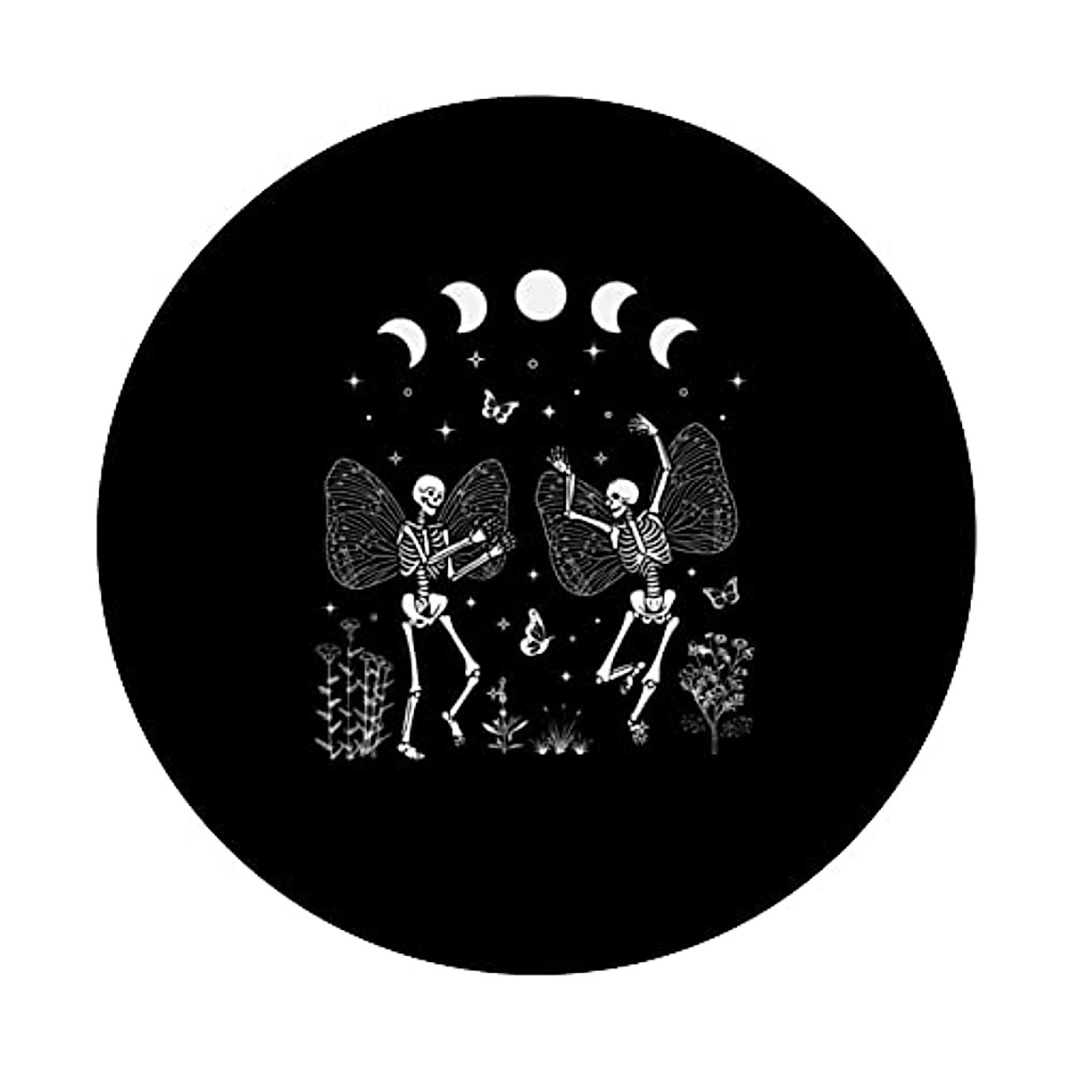 Fairy Grunge Fairycore Aesthetic Butterfly Skeleton Gothic PopSockets Swappable PopGrip