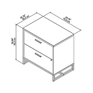 Bush Business Furniture Office by Kathy Ireland Method 2 Drawer Lateral File Cabinet-Assembled, Storm Gray
