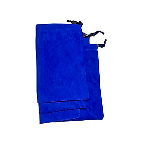 Anti Tarnish Silver Storage Bag 3Pcs, Velvet Fabric Blue Cloth Bag for Silver Storage, Resistant Jewelry Flatware, Silverplate, Silver Storage Silver Protection Bags, 13"x10" 3Pcs