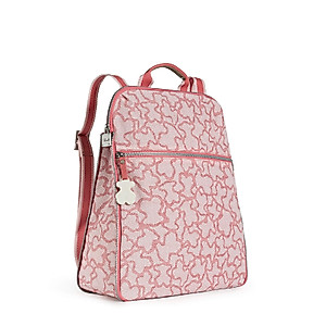 TOUS Pink Colored Nylon Backpack for Women, Kaos New Colores Collection