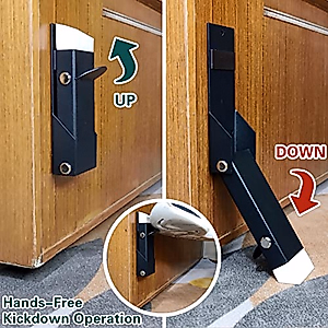 Door Stoppers for Bottom of Door, No Drilling Door Stopper, Door Holder to Keep Door Open, Under Door Noise Stopper, Drop Stops and Easy Install (Self-Adhesive Traceless Mounted)