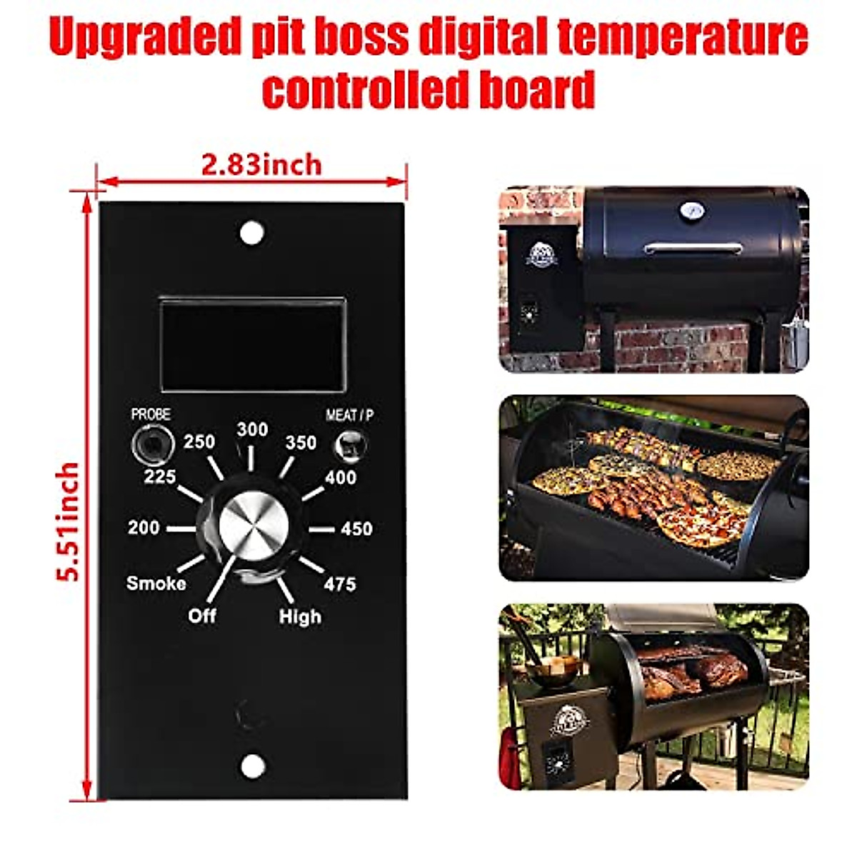 Replacement for Pit Boss Digital Temperature Controller Kit,Compatible with Pit Boss Wood Pellet Grills,with Meat Probe,Temperature Sensor,Hot Hod.