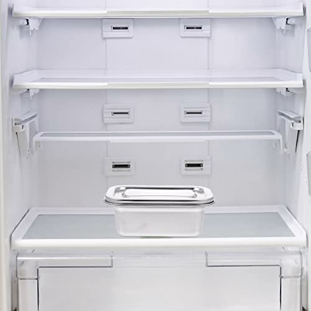 UPKOCH 1 Pc Ice Cream Container Stainless Steel Keeper with Lid Reusable Storage Tubs Refrigerator Storage for Sorbet Frozen Yogurt