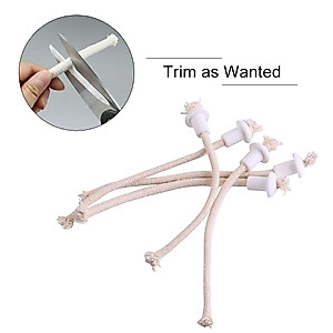 7 Pcs Oil Lamp Wick - Delaman Alcohol Lamp Wick Replacement Vintage Kerosene Lamp Wick Ceramic Lamp Accessories Oil Candle Lamp for Ceramic Heat,Experimentation and Lighting 7.2in