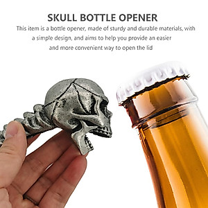 Beer Bottle Opener Halloween Skull Head Bottle Opener Skeleton Bottle Opener Keychain Beverage Bottle Opener for Decor