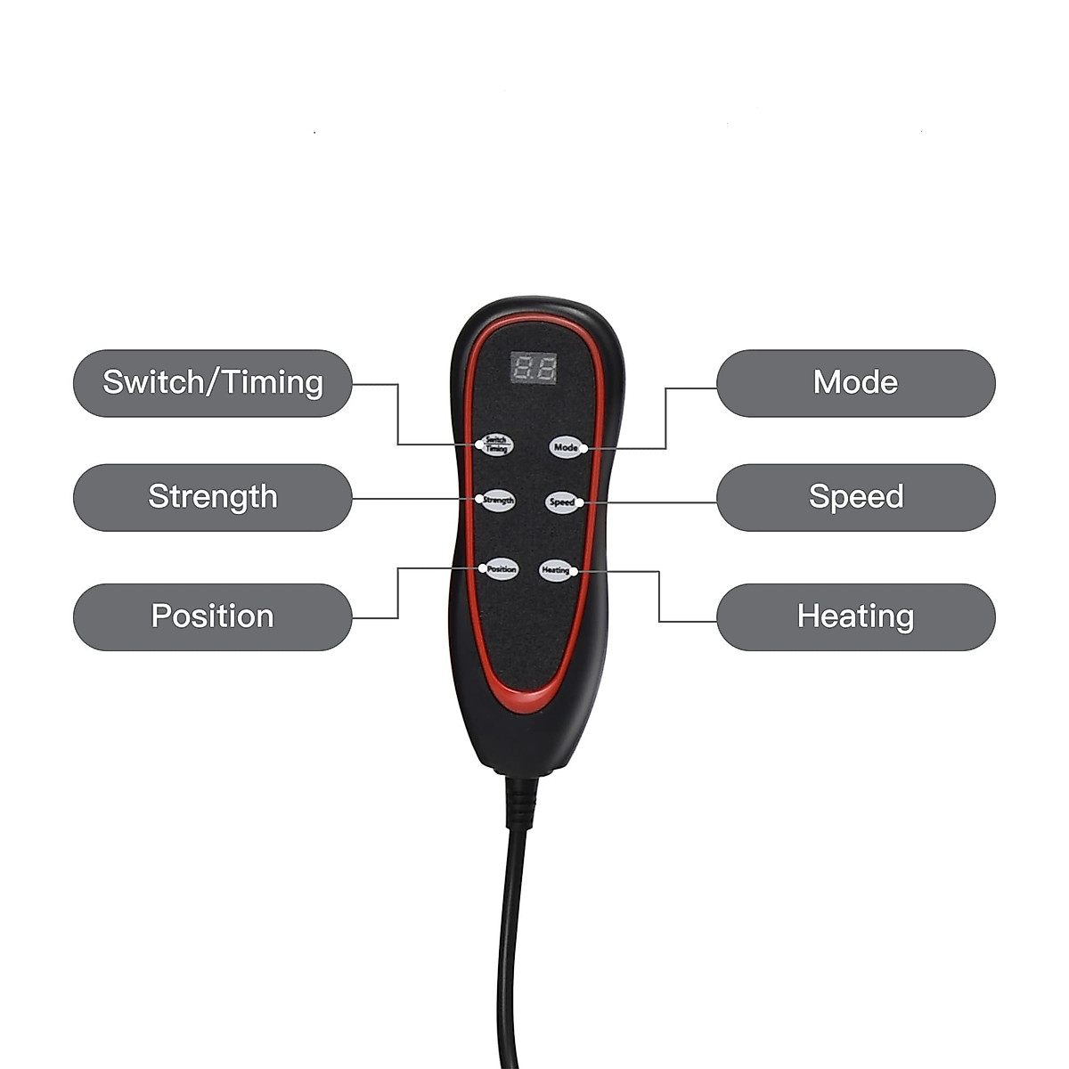 Homesnew Shiatsu Neck and Back Massager with Heat, Heated Massage Chair Pad for Full Back Massage with 9 Vibration Motor and 3 Graphene Heating, Suitable for Home and Office Chair