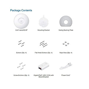 UniFi nanoHD UAP-nanoHD-US Compact Dual Band Wave2 Enterprise Wi-Fi 4x4 MIMO 1730 Mbps (4-Pack)