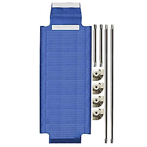 Acrimet Premium Stackable Daycare Nap Cot for Preschool, Naptime for Kids, Classroom Furniture (Stainless Steel Tubes) (Blue Cot Grey Feet) (Pack of 5)