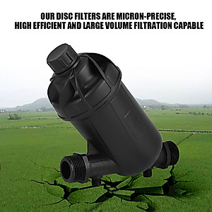 DEWIN Drip Irrigation Filter - 1'' Water Filter Disc Filter, 120 Mesh 130 Micron Level Drip Irrigation Accessory for Agriculture Garden Lawn Watering