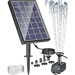 Biling Solar Water Fountain for Bird Bath, 3.5W Solar Water Pump Outdoor with 10ft Cable, 4ft Tubing, Solar Pond Pump for BirdBath, Garden Small Ponds and Fish Tank