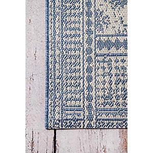 nuLOOM Jardine De Millefleurs Indoor/Outdoor Area Rug, 6' x 9', Blue