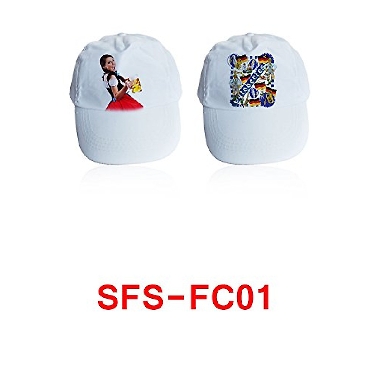 3 Pcs. CAP WHITE Fabric POLYESTER Embroidery SUBLIMATION HEAT TRANSFER ADJUSTABLE HAT BLANK PLAIN