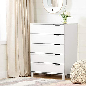 South Shore Kanagane 5-Drawer Chest-Pure White