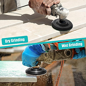 12+1 Packs Diamond Polishing Pads Set, Anglecai 4 Inch Dry/Wet Granite Polishing Kit for Concrete Polishing Pads, 50-8000 Grit Pads for Marble Polishing Kit for Tile Polishing Pads for Grinder