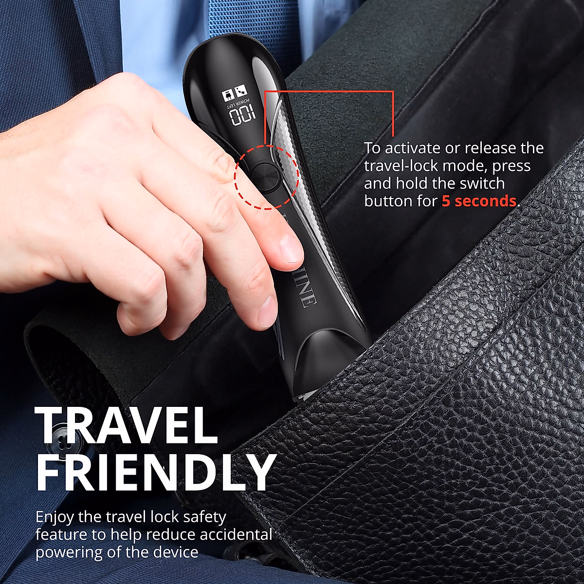 2 in 1 Groin Hair Trimmer Body Groomer for Men - Ball Shaver with 2 Different Replaceable Ceramic Blades Specifically Designed to Balance Safety and Sharpness - Keep Groin Body Trim Neat Clean