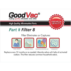 GoodVac Filter Pack for Electrolux El490 Series Air Purifiers Replaces OEM part El017