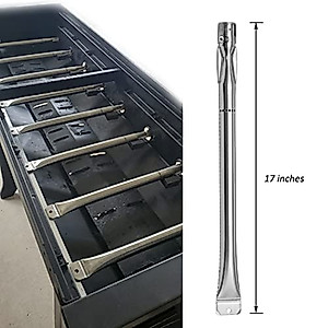 YIHAM KB826 Grill Parts for Bakers and Chefs ST1017-012939 Members Mark 8 Burner Event Grill GR2039201-MM-00 Grill Chef BIG-8116 Uniflame GBC1059WB Sams Club, Tube Burner Replacement 17 inch, Set of 8