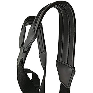 Saxophone Strap Professional Shoulder Harness Leather Padded for Alto Tenor Bari Soprano Sax