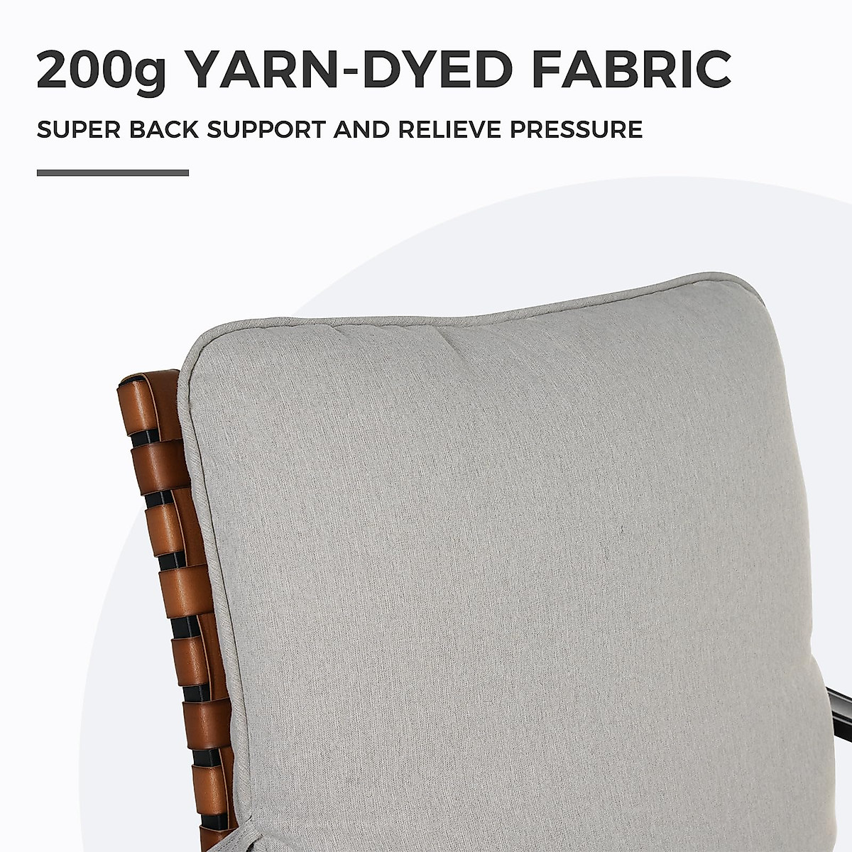 Grand patio 5-Piece Swivel Patio Bar Set with Fire Pit Table 40,000 BTU Heat Output, Leather-Look Wicker Outdoor Height Patio Bar Stools Set of 5, Patio Bar Height Chairs with High Back and Armrest