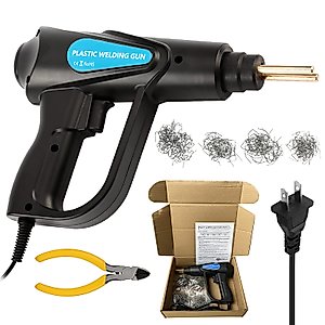 GoolRC 70W Hot Stapler, Plastic Welding Machine Car Bumper Repair Kit, 4 Types Flat/Outside Corner/Inside Corner/Wave Staples, Welding Repairing Machine Welder Gun Repair