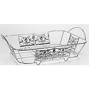 Hanna K. Signature Roaster Size Silver Wire Pan Holder 1 Pc, Chrome