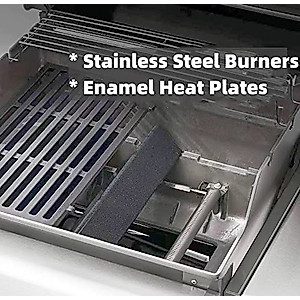 Firsgrill Professional Replacement for Weber Spirit I & II 200 Series Spirit E-210 E-220 Spirit S-210, S-220 Burner Flame Cooking Grills (Burners & Heat Plate)